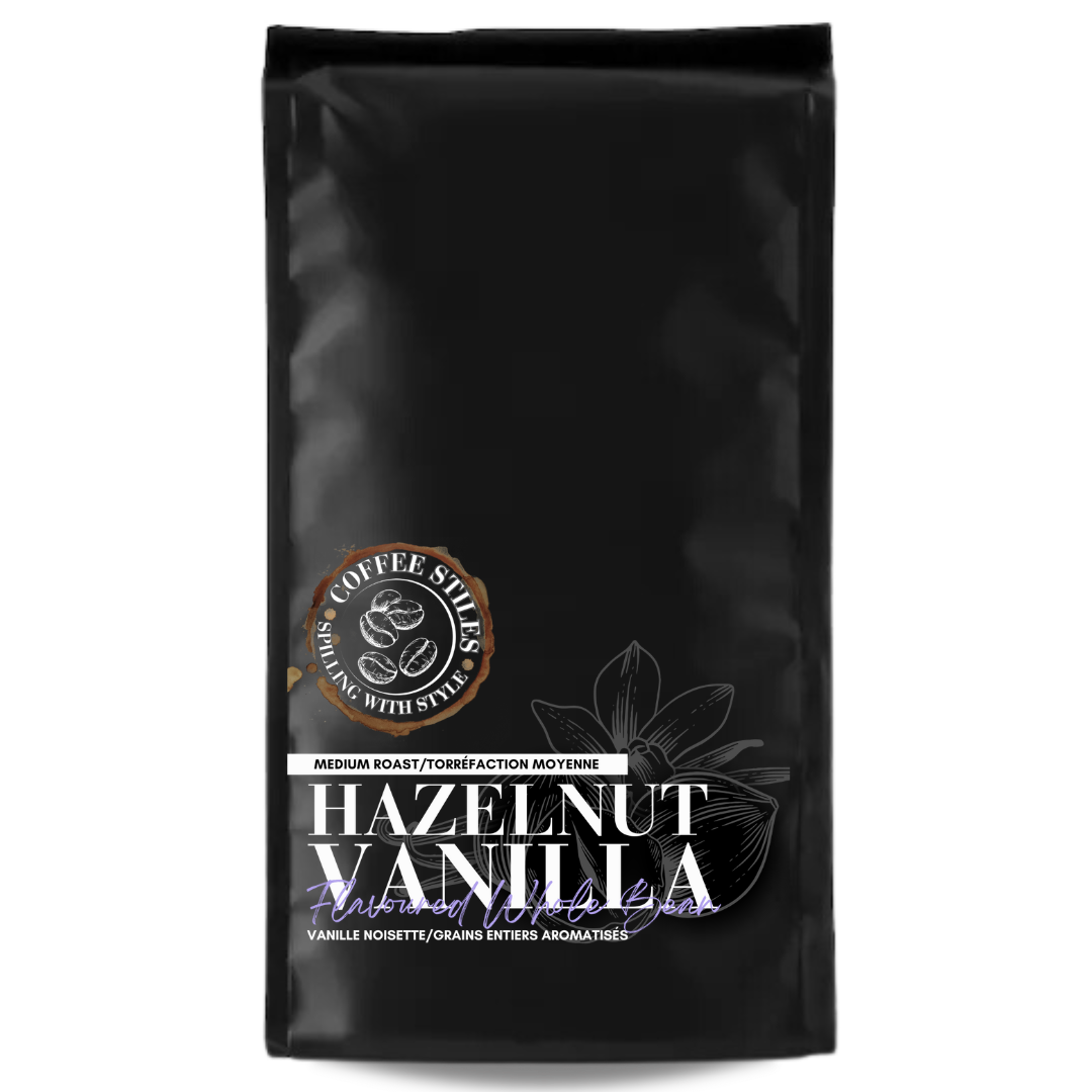 Coffee Stiles - Hazelnut Vanilla Flavoured Medium Roast Whole Bean Cof