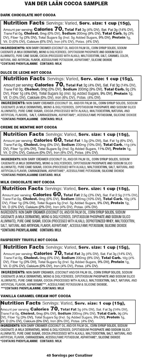 Van Der Laan - Dark Chocolate Hot Chocolate 40 Pack – Coffee Stiles