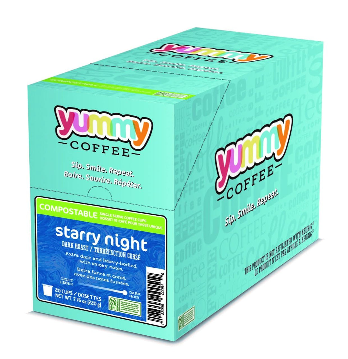 Yummy Coffee - Starry Night Dark Roast BPI CC 20 Pack – Coffee Stiles